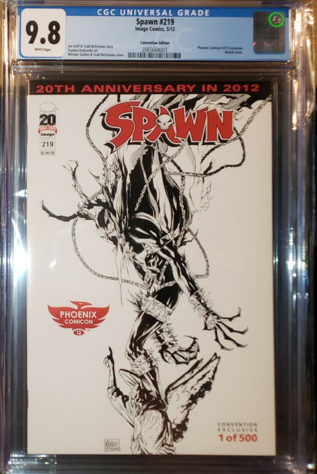 Spawn #219 (Image 2012) CGC 9.8 Phoenix Comicon Variant 1 of 500 RARE ...