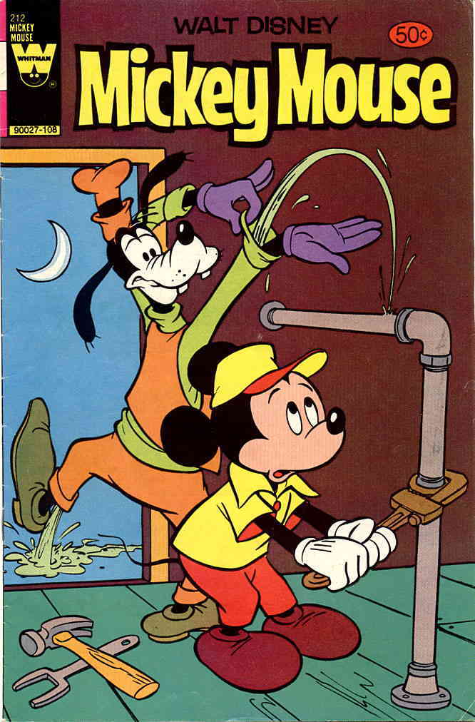 Mickey Mouse (Walt Disney's ) #212 VF ; Whitman | Goofy Plumber Cover ...