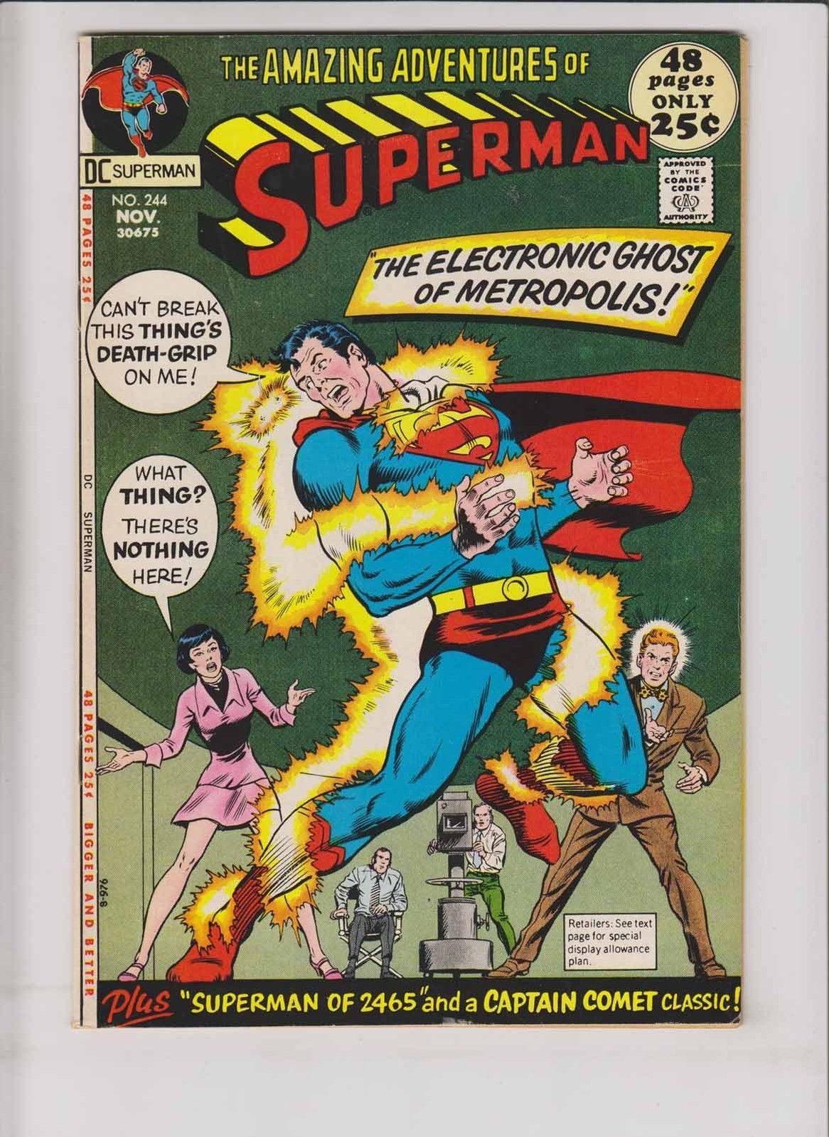 Superman #244 VF- november 1971 - 48 pages - captain comet - superman ...