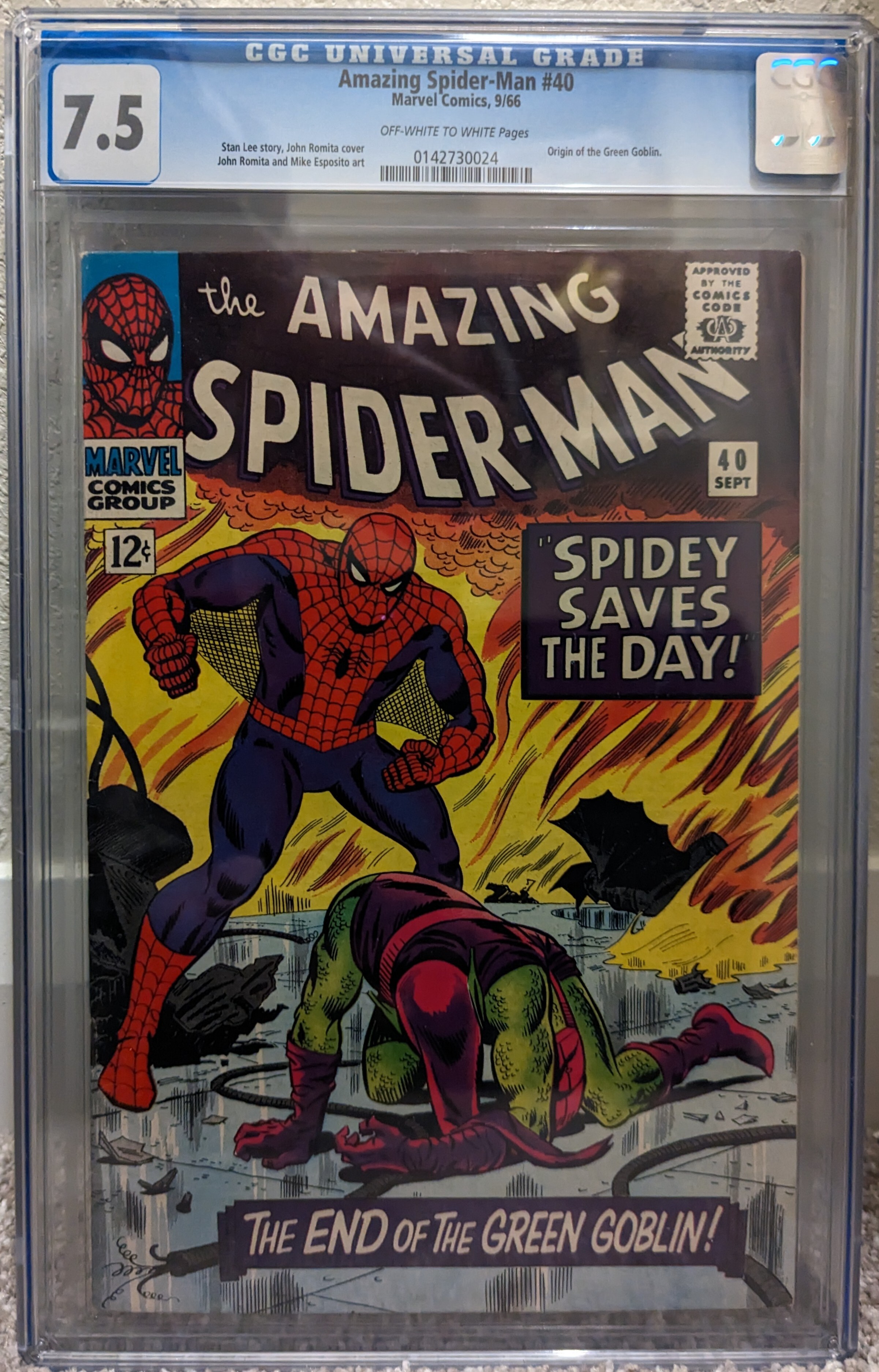 The Amazing Spider-Man #40 (1966) CGC 7.5 | Comic Books - Silver Age ...