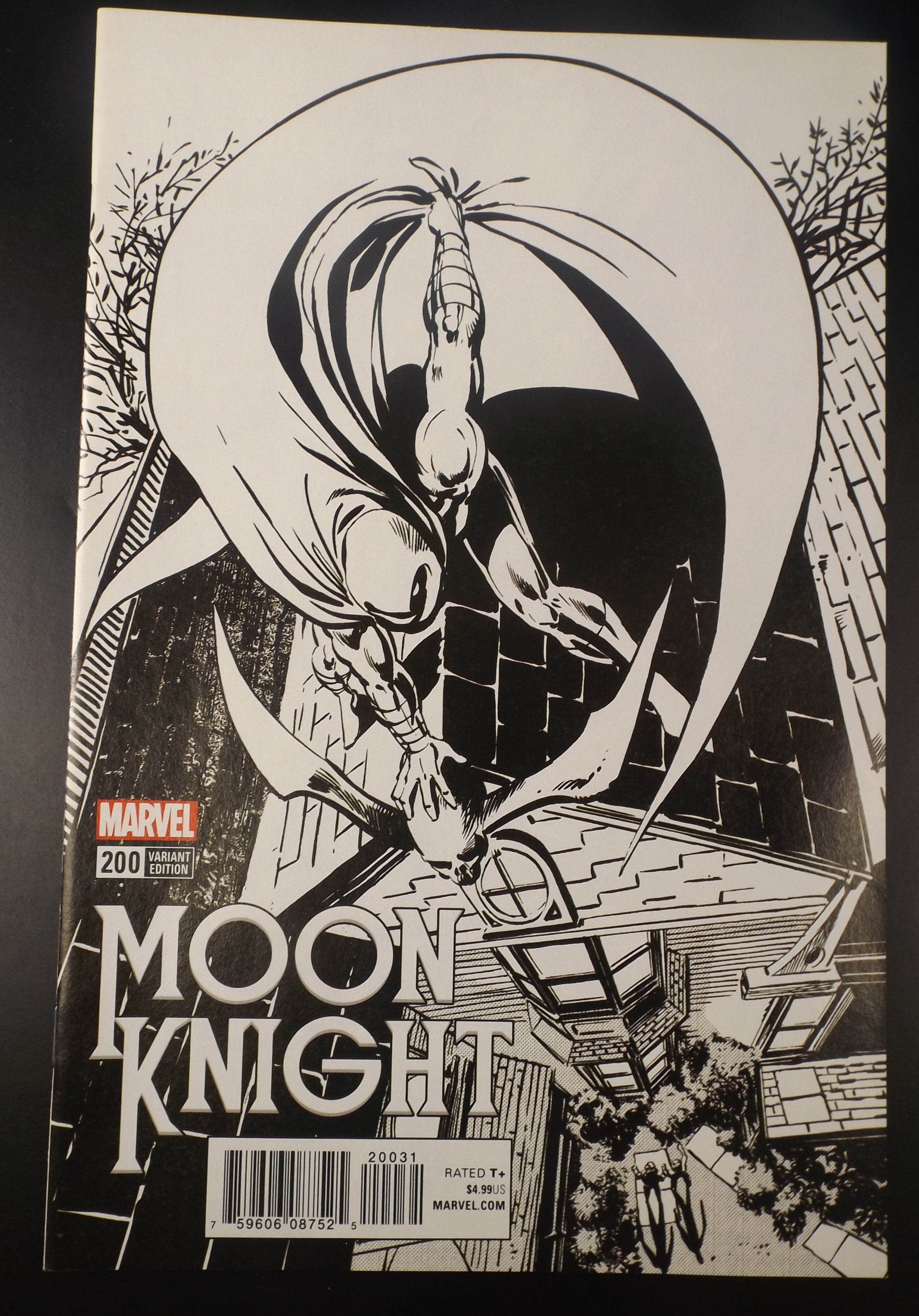 Moon Knight #200 Bill Sienkiewicz 'Remastered' Black and White Vari ...