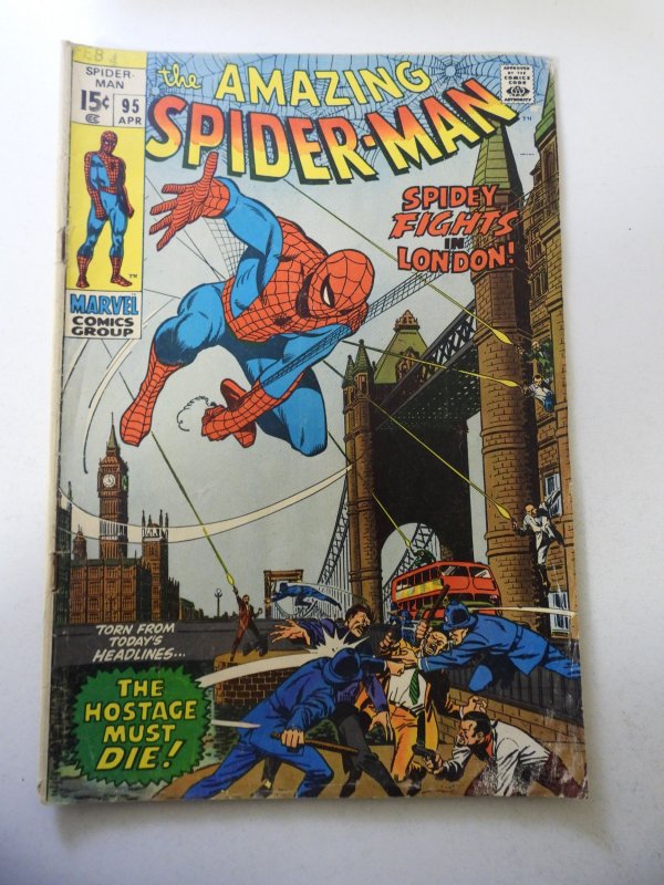 The Amazing Spider-Man #95 VG+ Condition centerfold detached at one ...