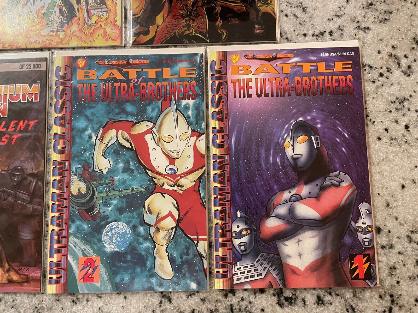 5 Comics Ultraman Classic 1 2 + Chromium Man 1 + Shadowman 0 Harbinger ...