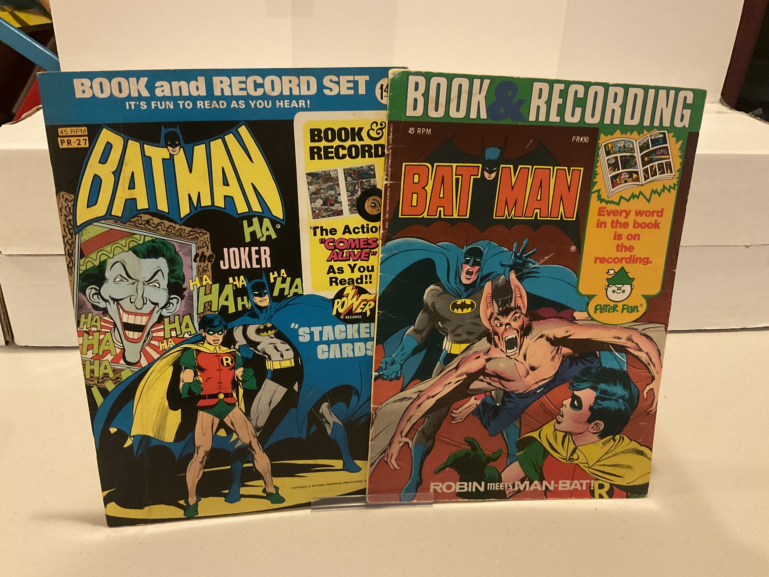 Power Records PR-27+30 Batman 1975 G/VG Stacked Cards Robin Man-Bat No ...
