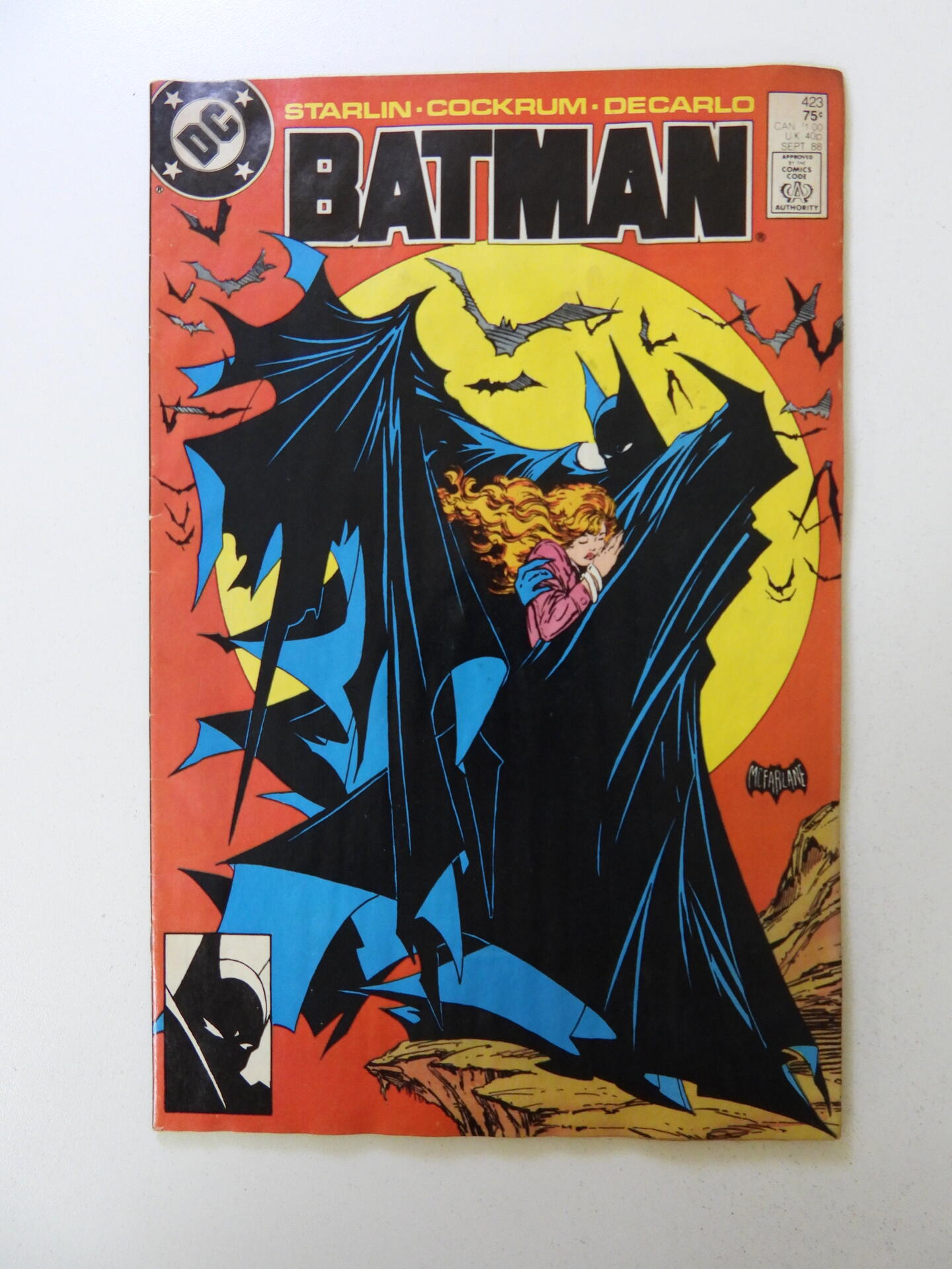 Batman #423 Direct Edition (1988) 1st print GD condition "moisture ...