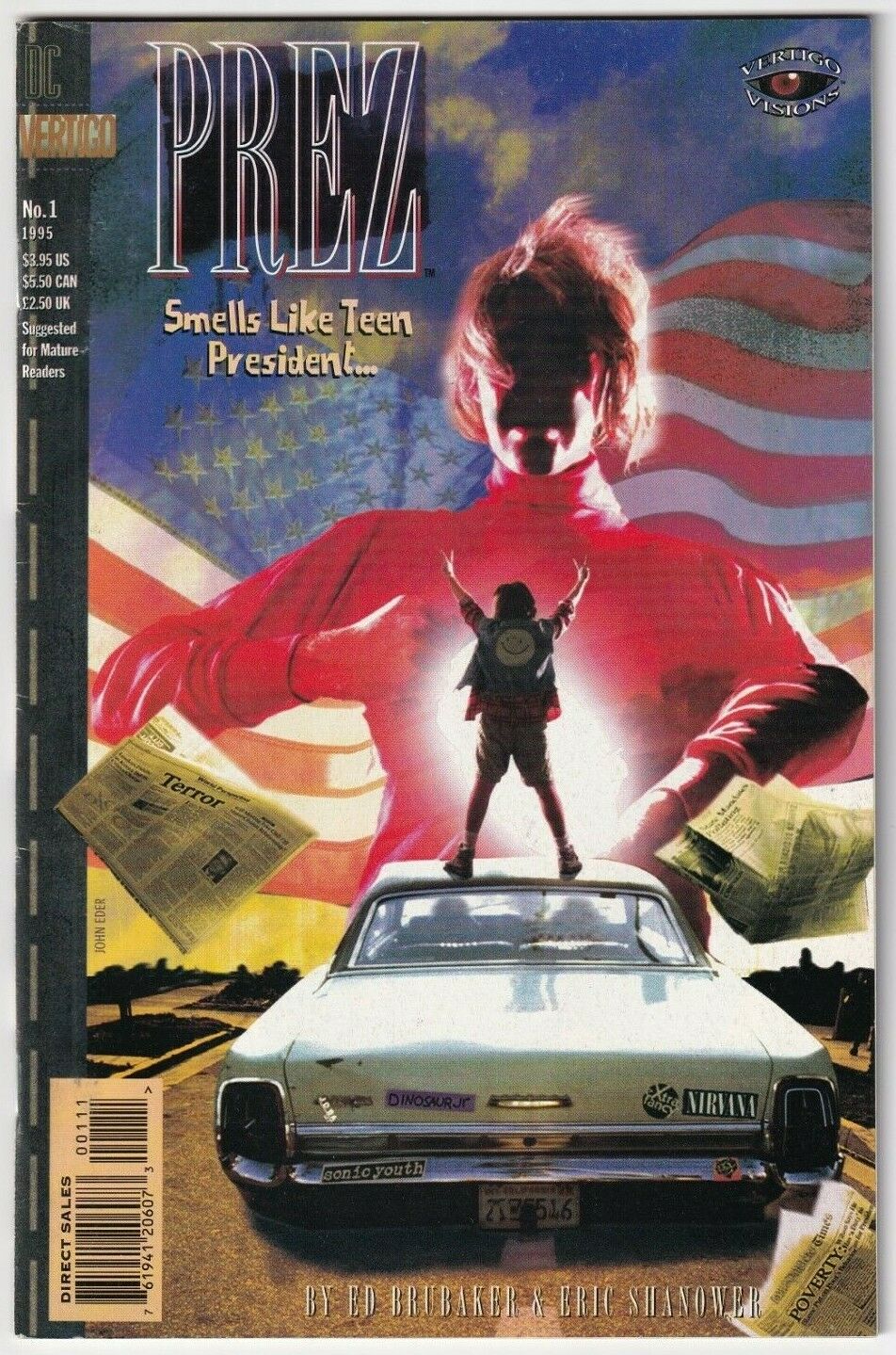 Prez #1 Smells Like Teen President... September 1995 Vertigo DC | Comic Books - Modern Age, DC ...