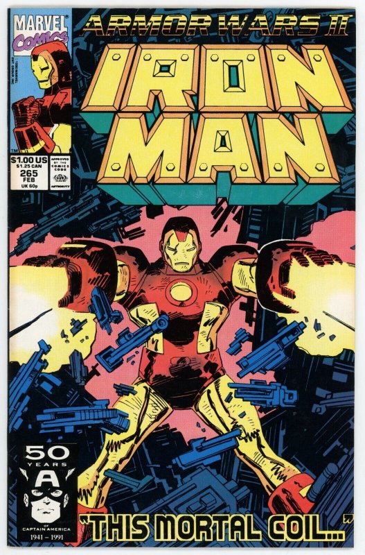 Iron Man 265 Vf 8 0 Marvel 1991 Copper Age The Mandarin John Byrne