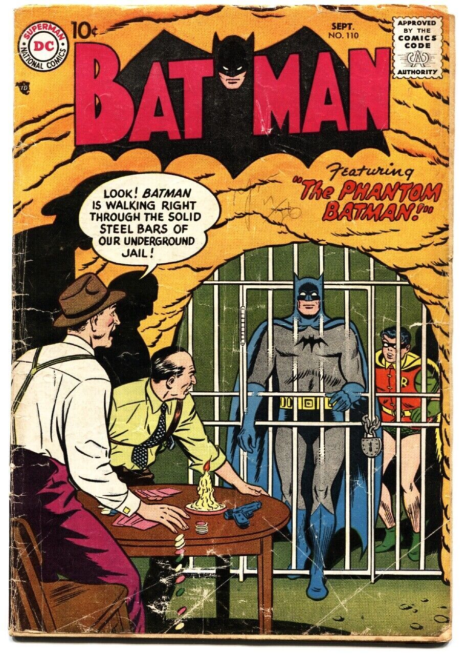 Batman #110 1957-dc-phantom Batman-vg- | Comic Books - Silver Age, DC ...
