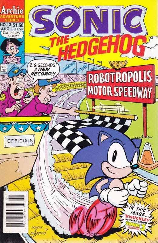 Sonic the Hedgehog #13 (Newsstand) VG ; Archie | low grade comic 1st ...