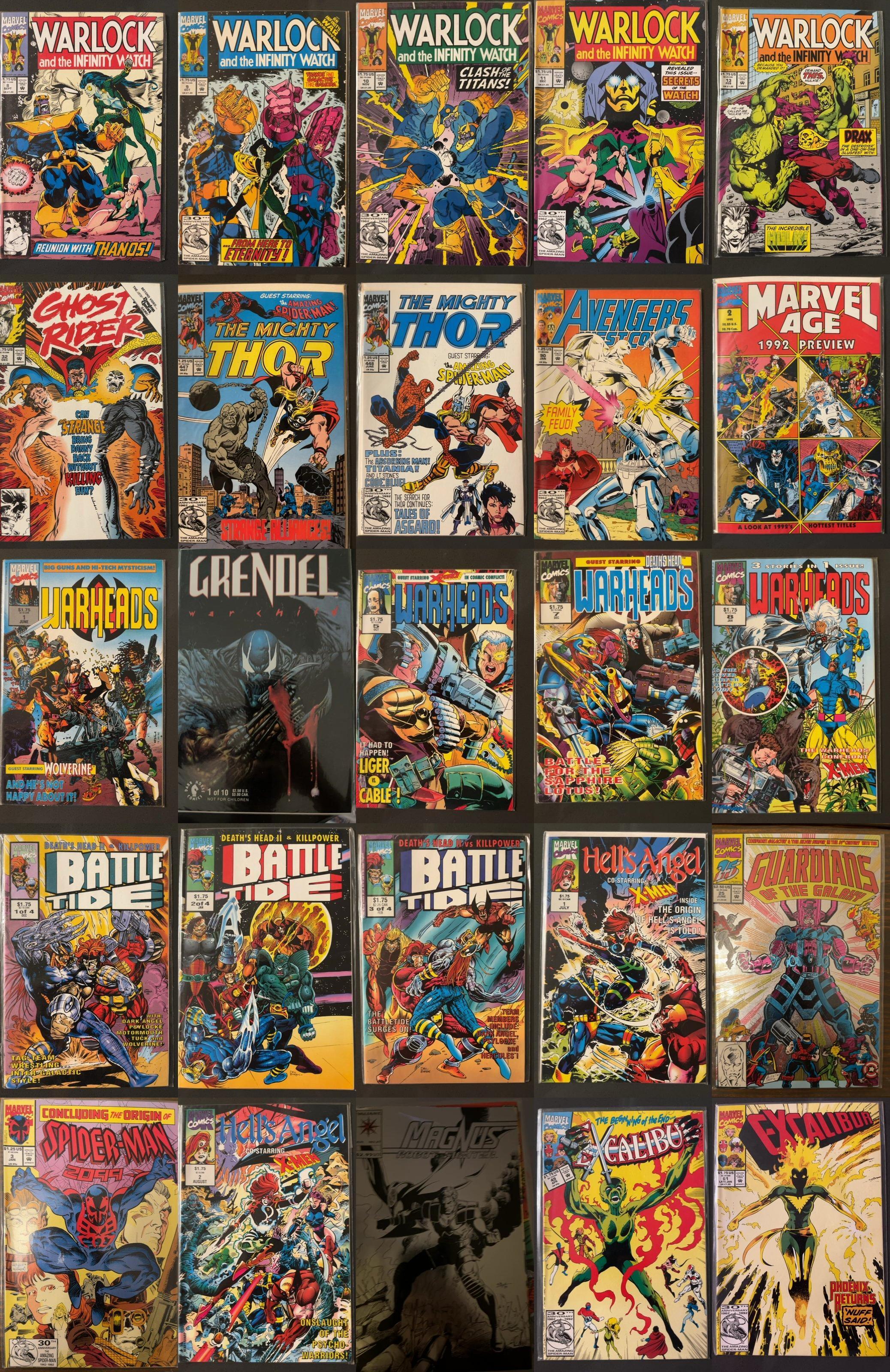 Group Lot of 25 Comics (See Details) Warlock, Thor, BattleTide ...