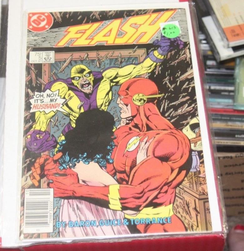 Flash Comic # 5 (Oct 1987, DC) Speed Demon+Wally West | Comic Books ...