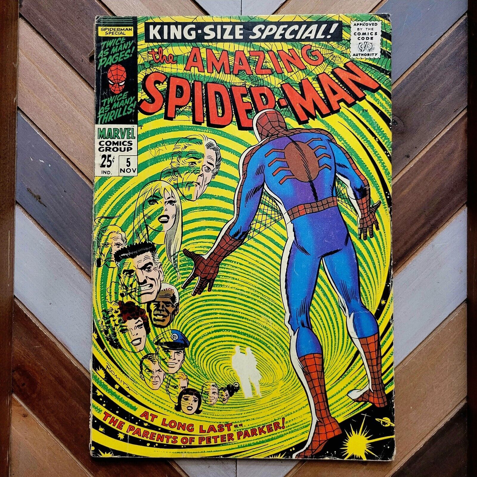 SPIDER-MAN ANNUAL #5 VG (Marvel 1968) Intro PETER PARKER'S Parents! RED ...