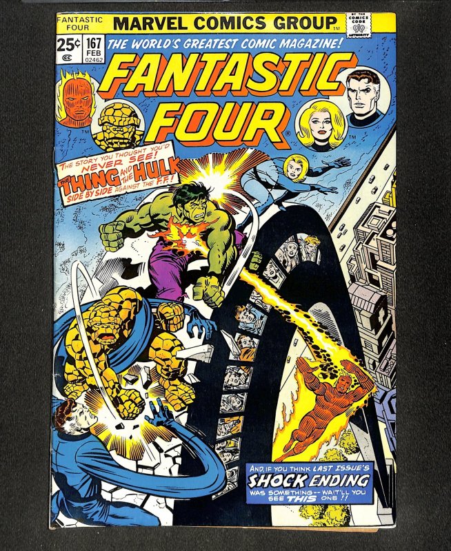 Fantastic Four #167 Hulk! | Comic Books - Bronze Age, Marvel, Human ...