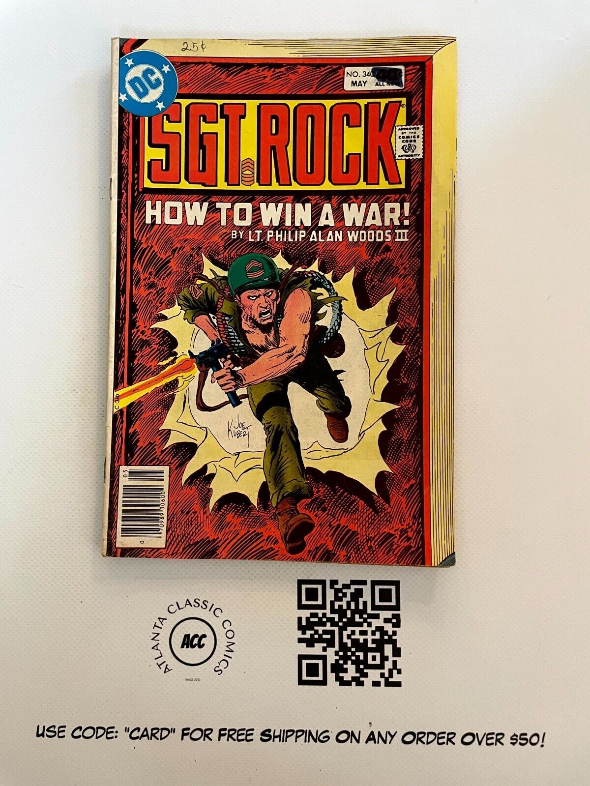 Sgt. Rock # 340 FN- DC Comic Book Joe Kubert Cover Art Army Navy War 18 ...