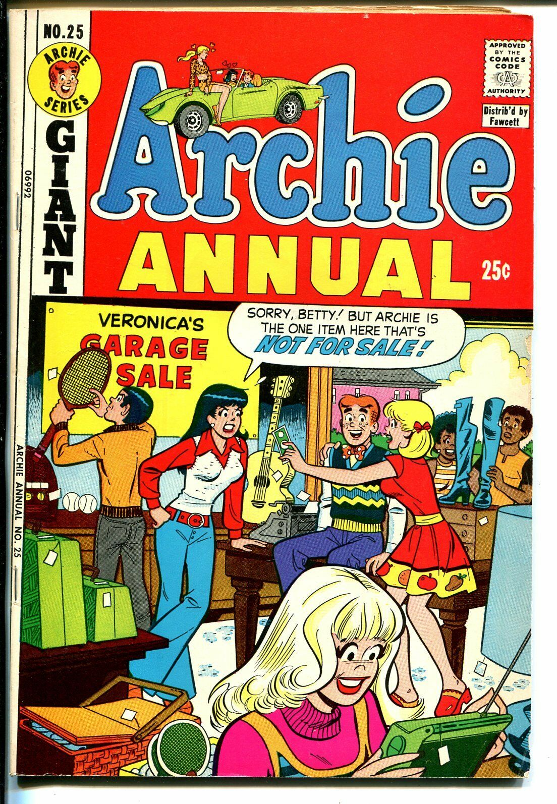 Archie Annual #25 1973-Betty-Veronica-Giant Issue-garage sale cover-FN ...