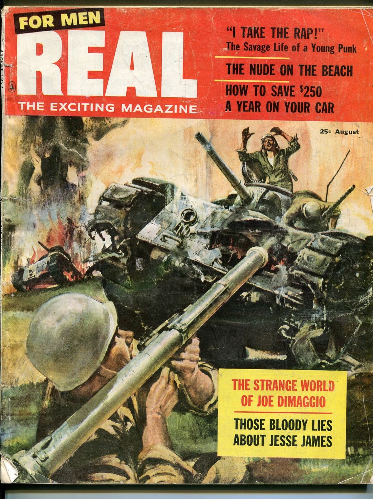 Real For Men 8/1957-pulp-Mtlene Demongeot cheesecake-Norman Saunders-VG ...
