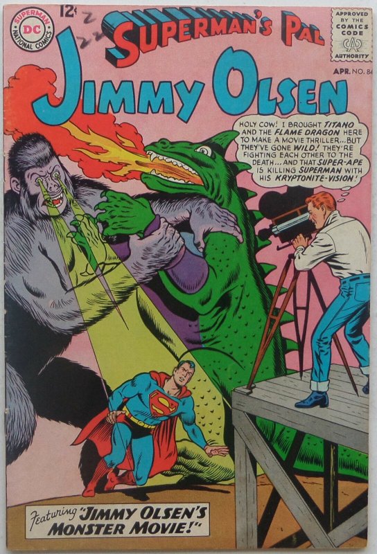 Superman's Pal Jimmy Olsen #84 (Apr 1965, DC), FN, Titano, the Super ...