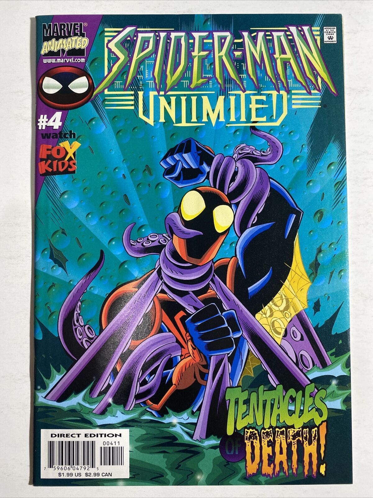 Spider-Man Unlimited #4 Tentacles of Death Animated Series 2000 Marvel ...