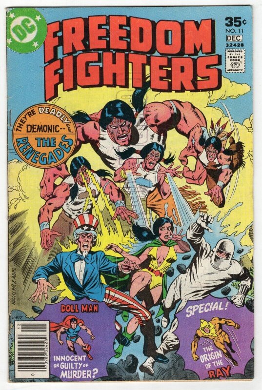 Freedom Fighters #11 VINTAGE 1977 DC Comics Origin of The Ray | Comic ...