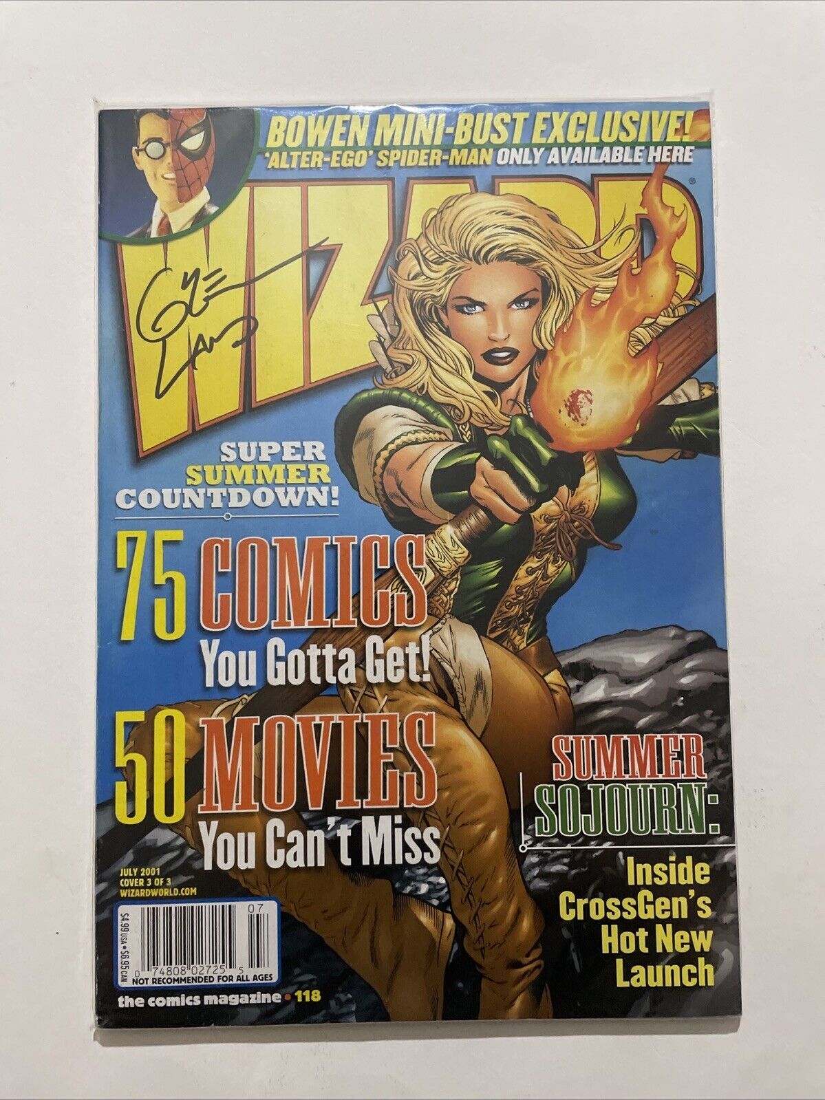 Wizard Comics Magazine 118 Near Mint NM Signed Greg Land 2001 | Comic ...