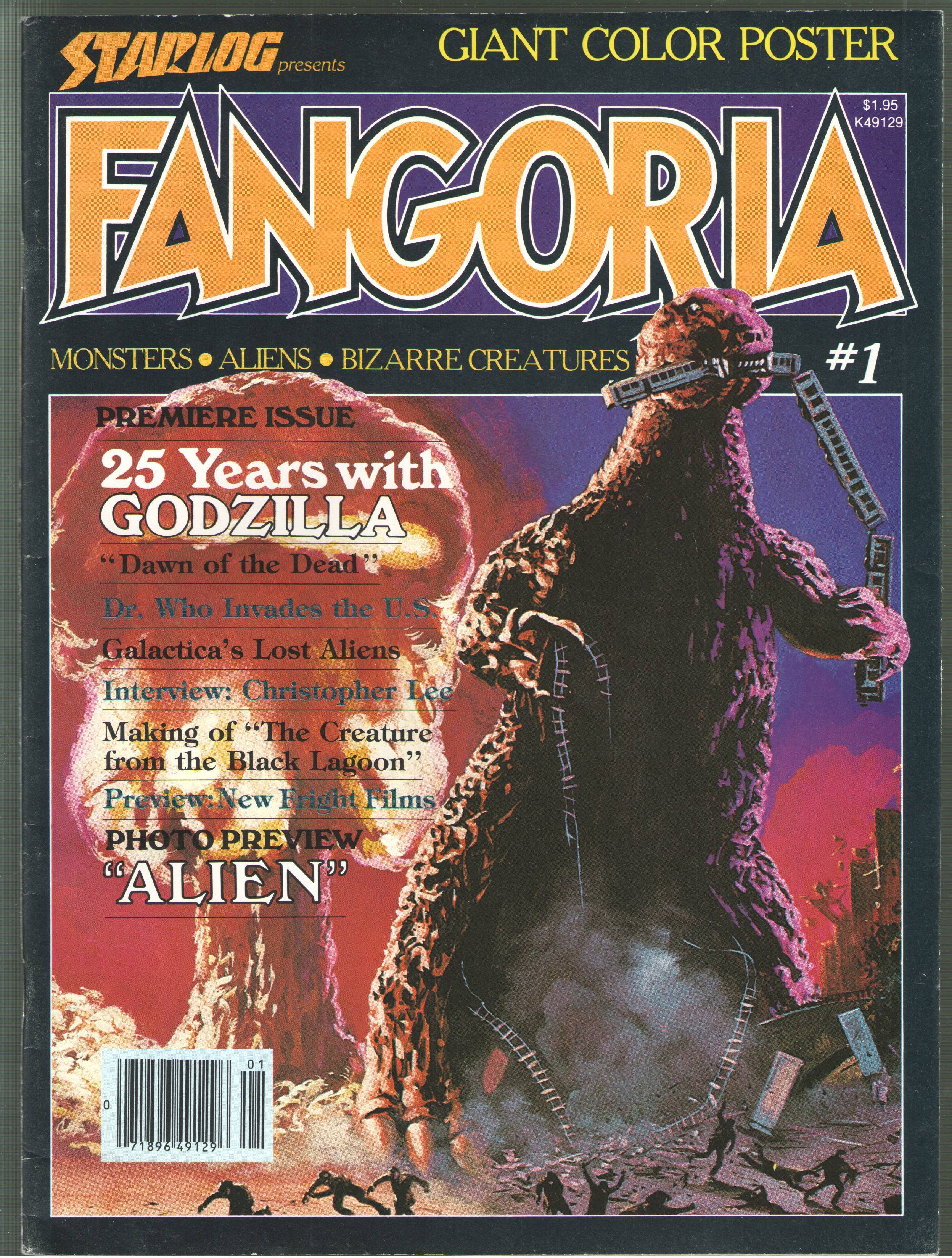 Fangoria #1;With Poster!!!!! Vf-7.5 Godzilla Cvr! Sharp! | Comic Books ...