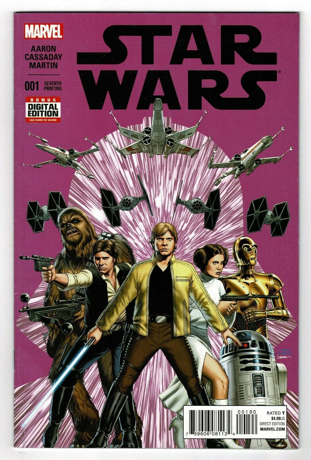 Star Wars 1 7th Print Cassaday Variant cover 2015 | Comic Books ...