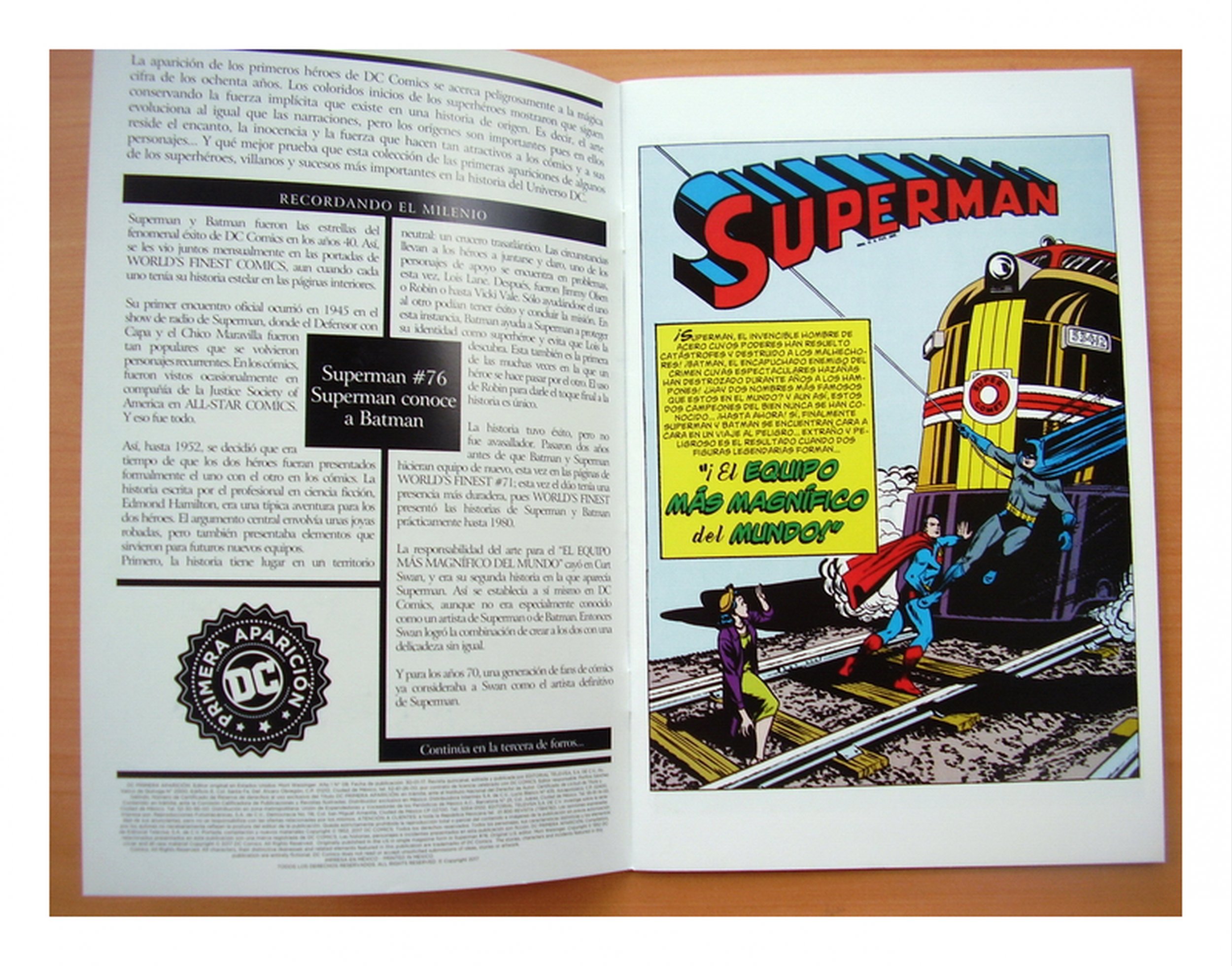 Superman Batman Juntos Primera Aparicion Comic Espanol DC Jerry Siegel ...