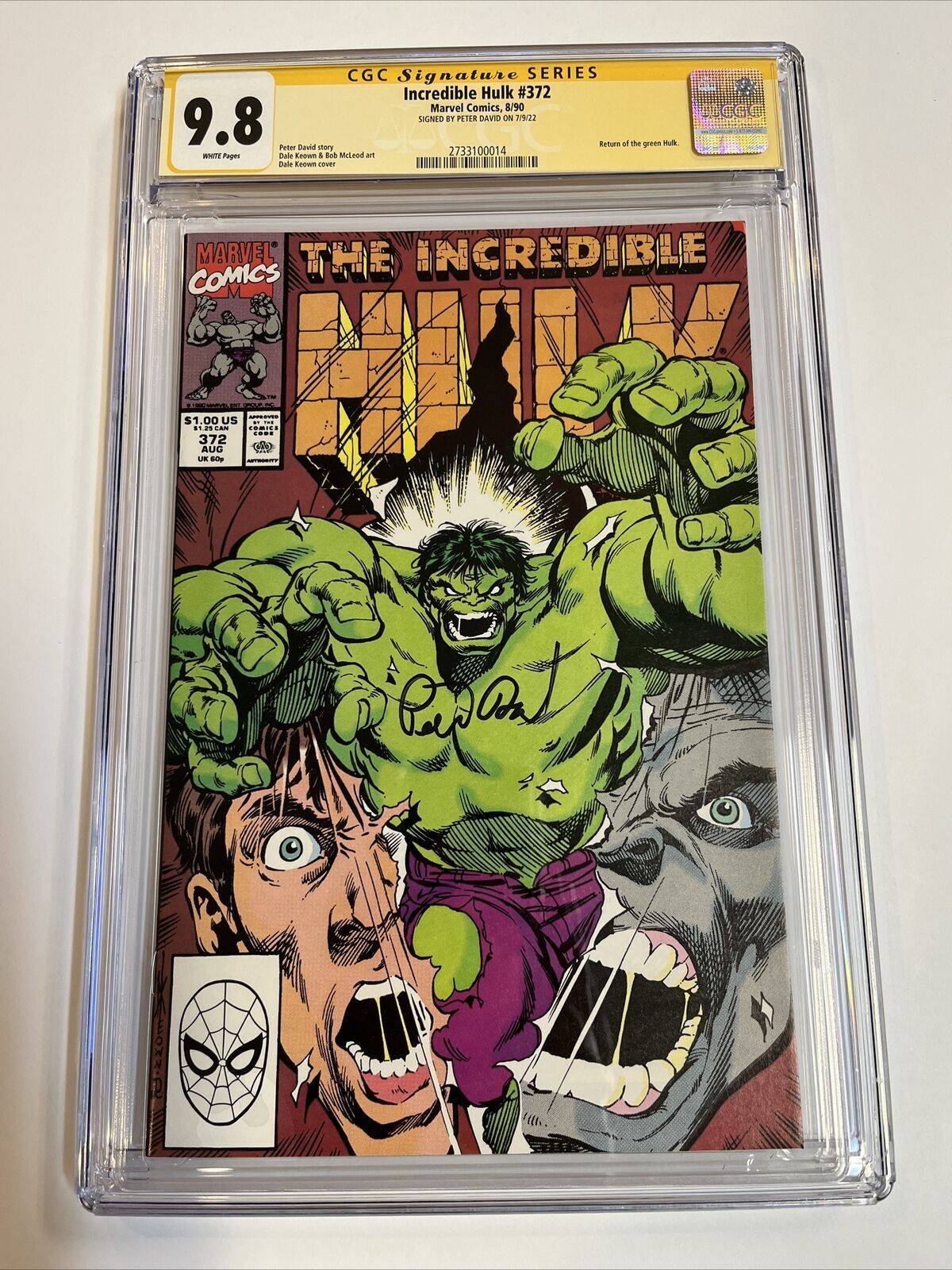 Incredible Hulk (1990) # 372 (CGC 9.8 SS WP) Signed Peter David ...