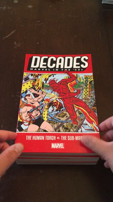 Decades Marvel in the... Lot of 7 TPBs Near Complete 40s 50s 60s 70s ...