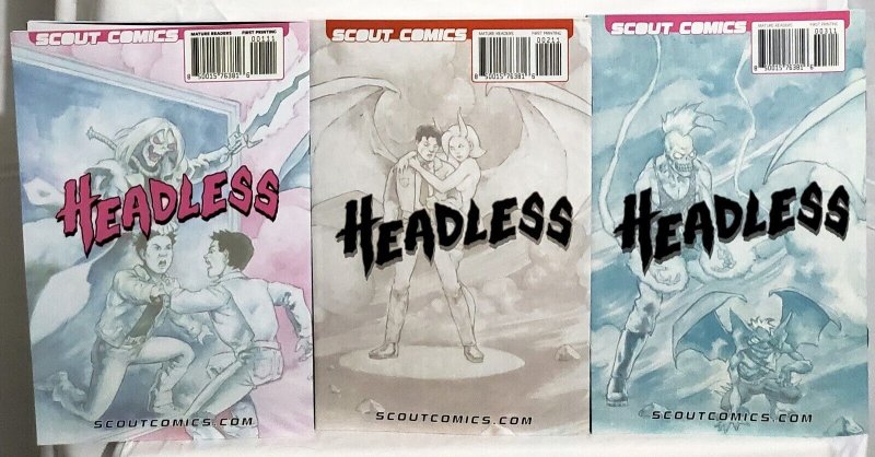 HEADLESS Season Two #1 - 3 Connecting Covers Triptych Scout Comics ...