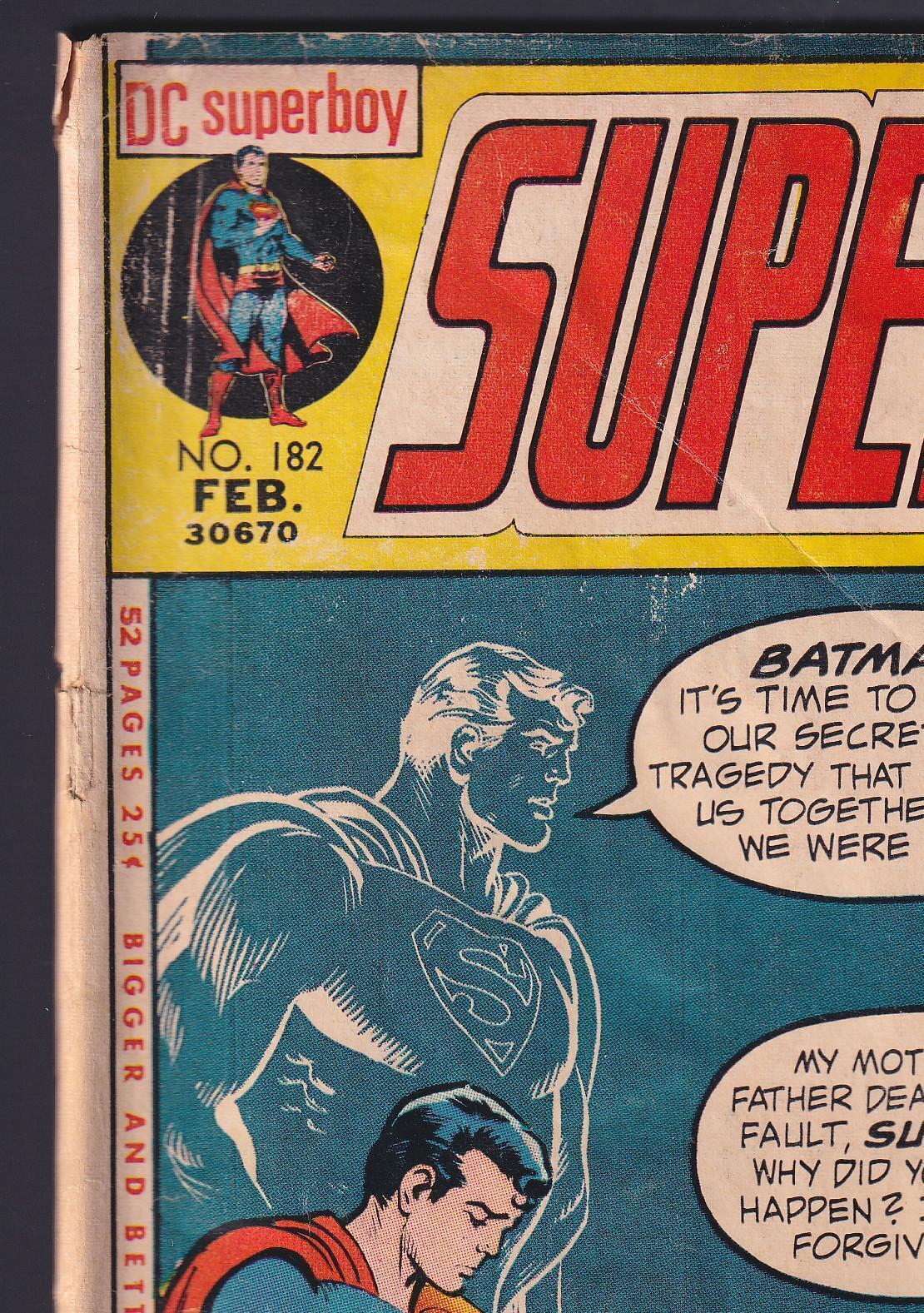 Superboy #182 1972 DC 2.5 Good+ comic | Comic Books - Bronze Age, DC ...
