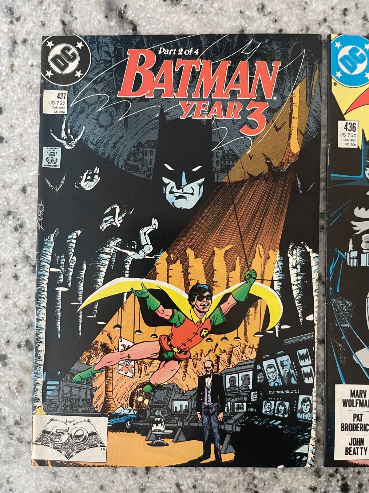 2 Batman DC Comic Books # 436 437 NM Joker Robin Superman Flash Aquaman ...