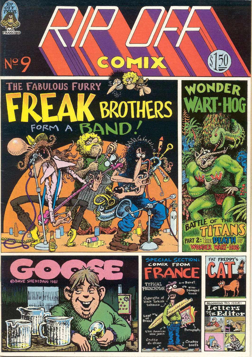 Rip Off Comix #9 FN ; Rip Off | Underground Freak Brothers Wonder Wart ...