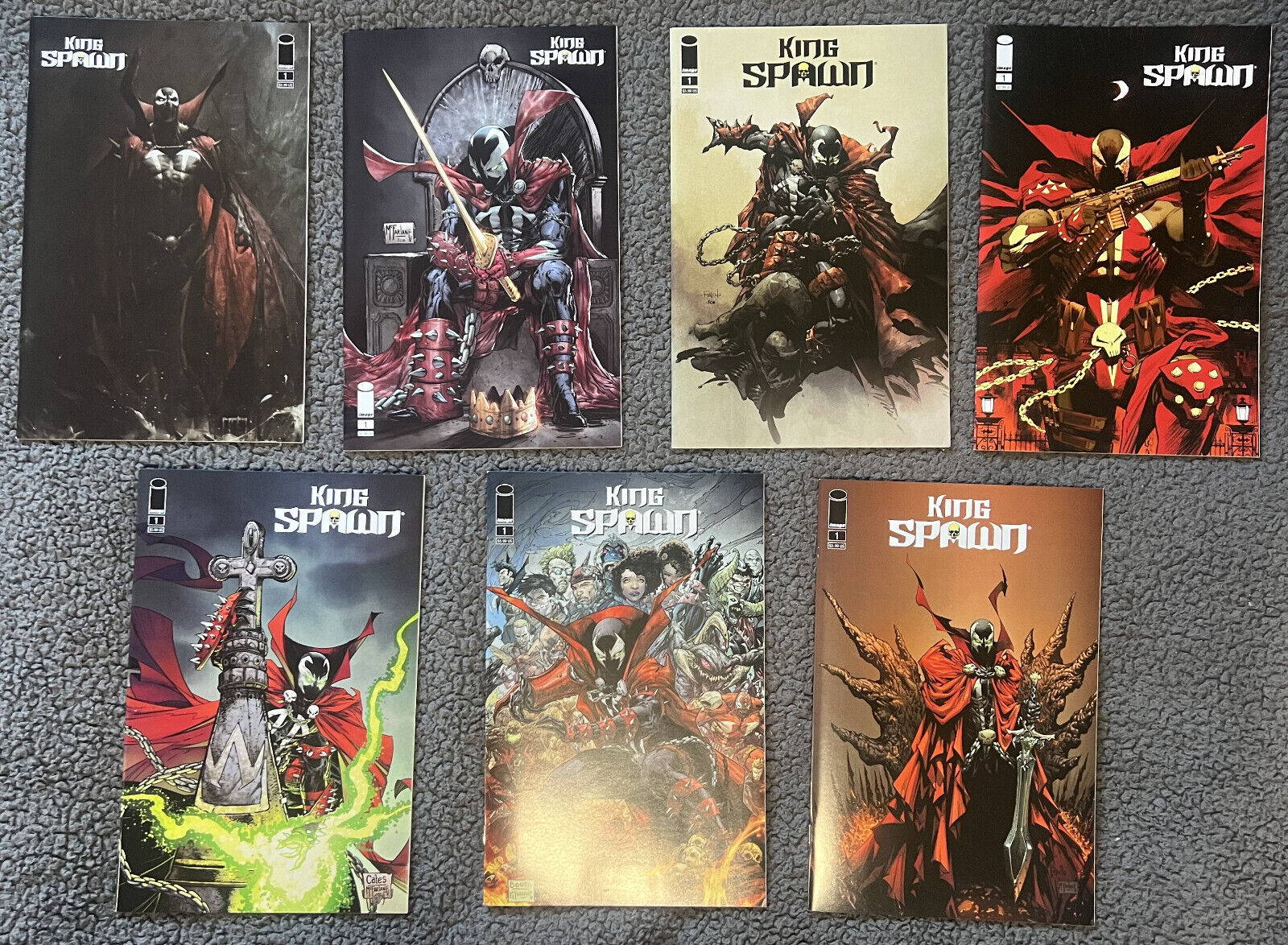 King Spawn LOT #1 - Seven First Issue Variants. McFarlane, Booth. (9.0 ...