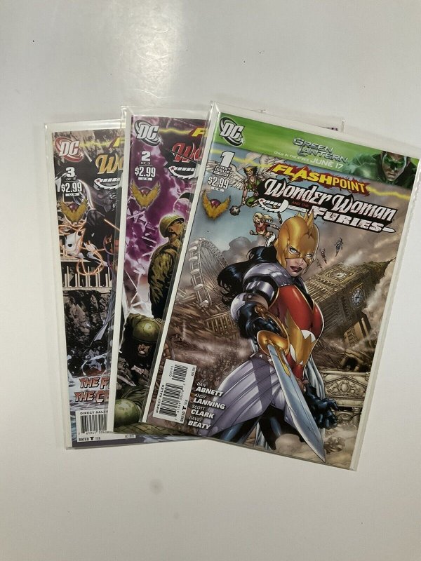 Flashpoint Wonder Woman and the Furies 1 2 3 Lot run set Near Mint Nm ...