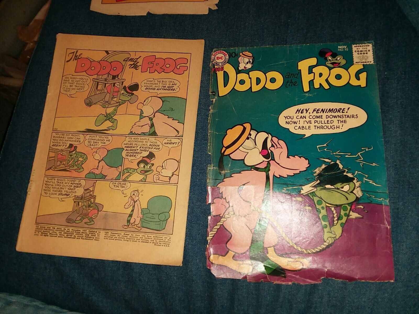 Dodo and the Frog #92 scarce last issue fair 1957 DC doodles duck ...