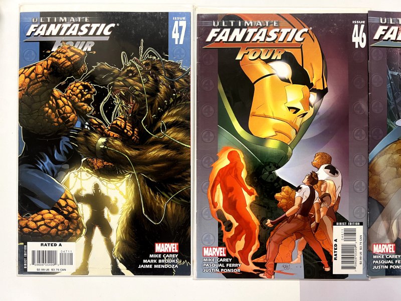 4 Ultimate Fantastic Four Marvel Comic Books # 44 45 46 47 Defenders 50 ...