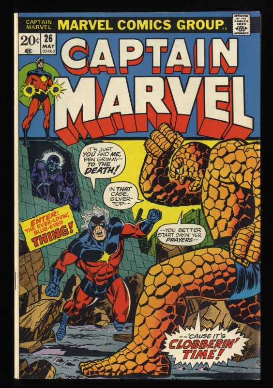 Captain Marvel #26 VF 8.0 1st Thanos Cover Appearance! | Comic Books ...