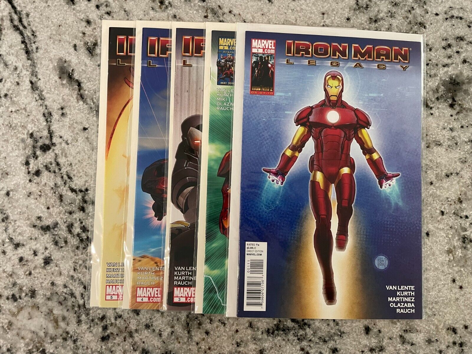 5 Iron Man Legacy Marvel Comic Books # 1 2 3 4 5 NM Avengers Hulk Thor ...