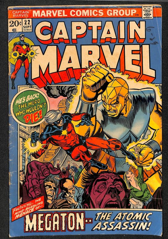 Captain Marvel #22 (1972) | Comic Books - Bronze Age, Marvel, Captain ...