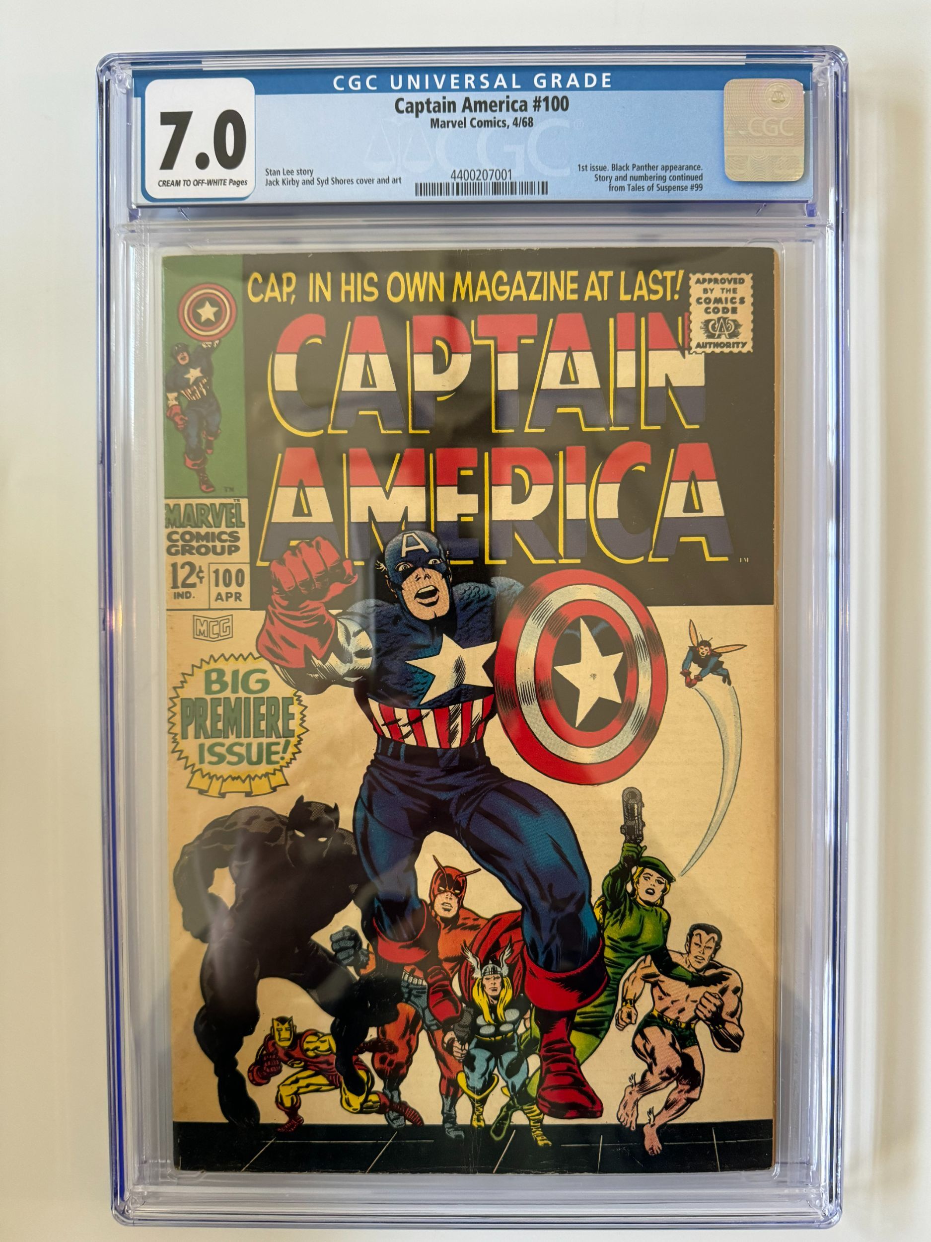 Captain America #100 CGC 7.0 - First Solo 1968 Key Issue (1968) | Comic ...