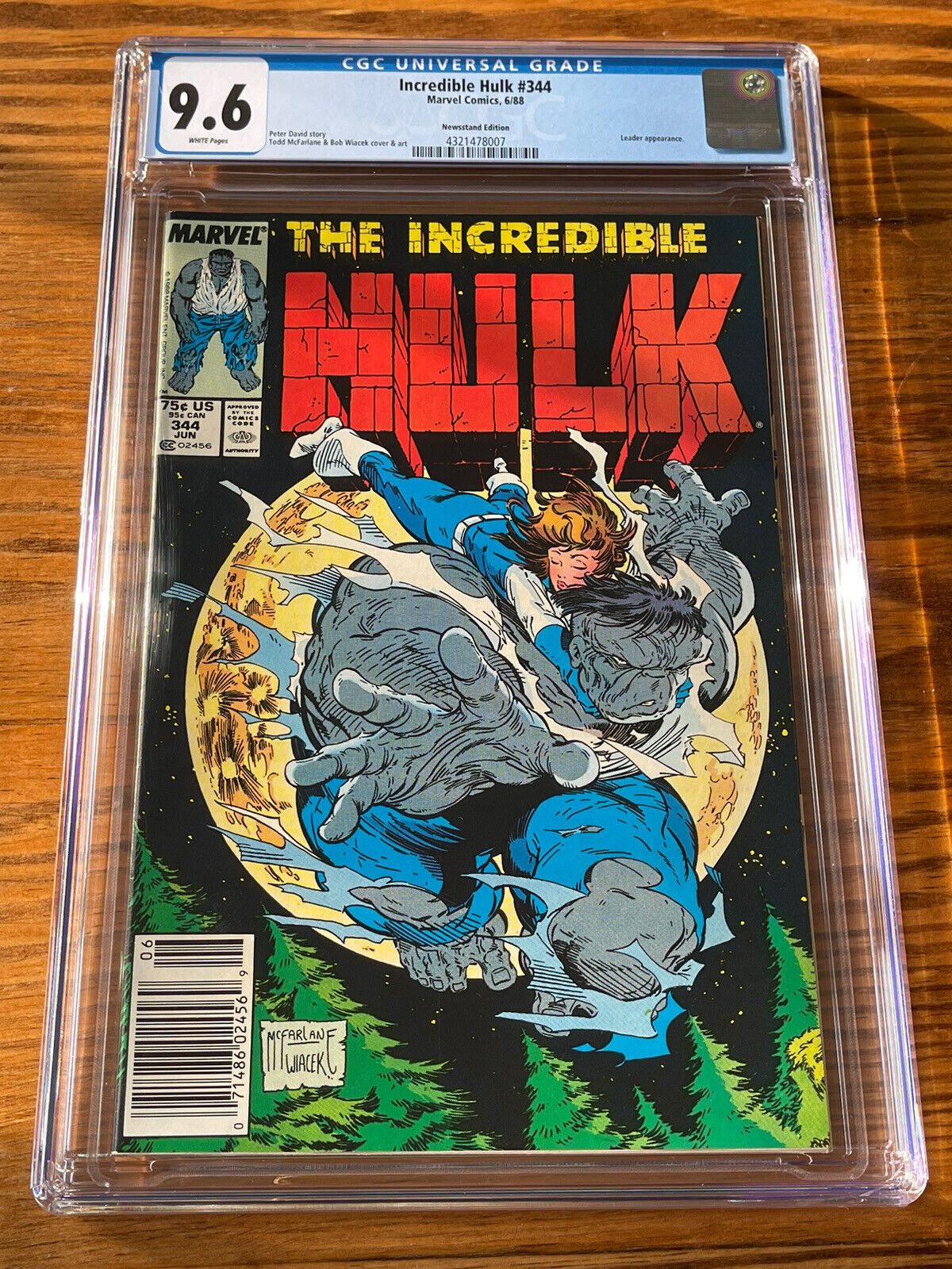 INCREDIBLE HULK #344 CGC 9.6 Leader App Todd McFarlane | Comic Books ...
