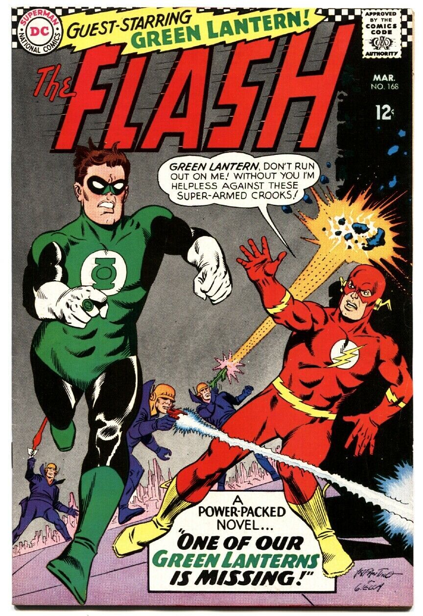 The Flash #168-Green Lantern Cover-Infantino-Giella ART Nm- | Comic ...