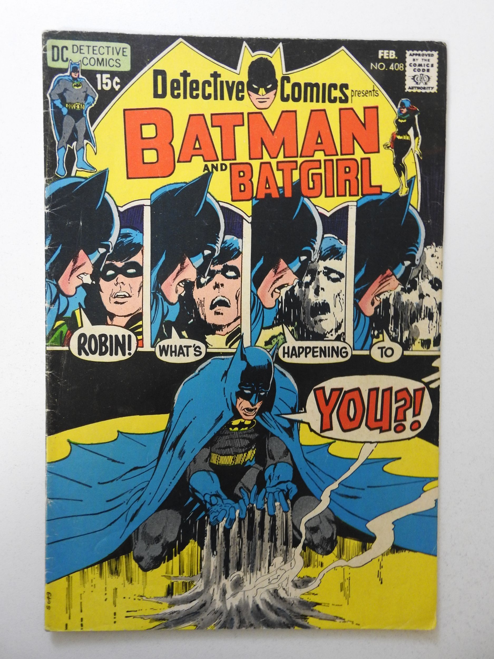 Detective Comics #408 (1971) VG Condition centerfold detached bottom ...