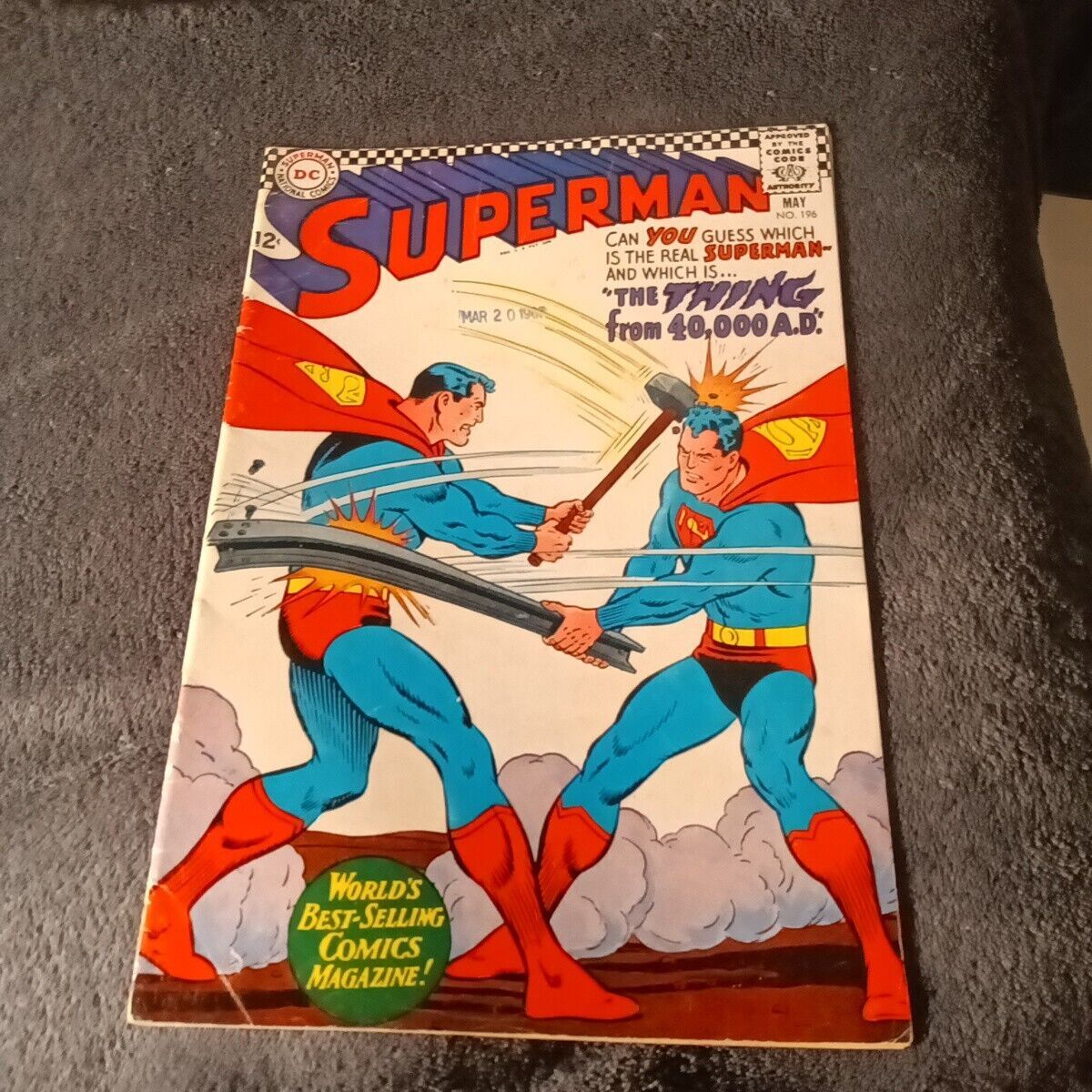 Superman 196 DC Comics 1967 Silver Age Curt Swan Bill Finger Thing From ...