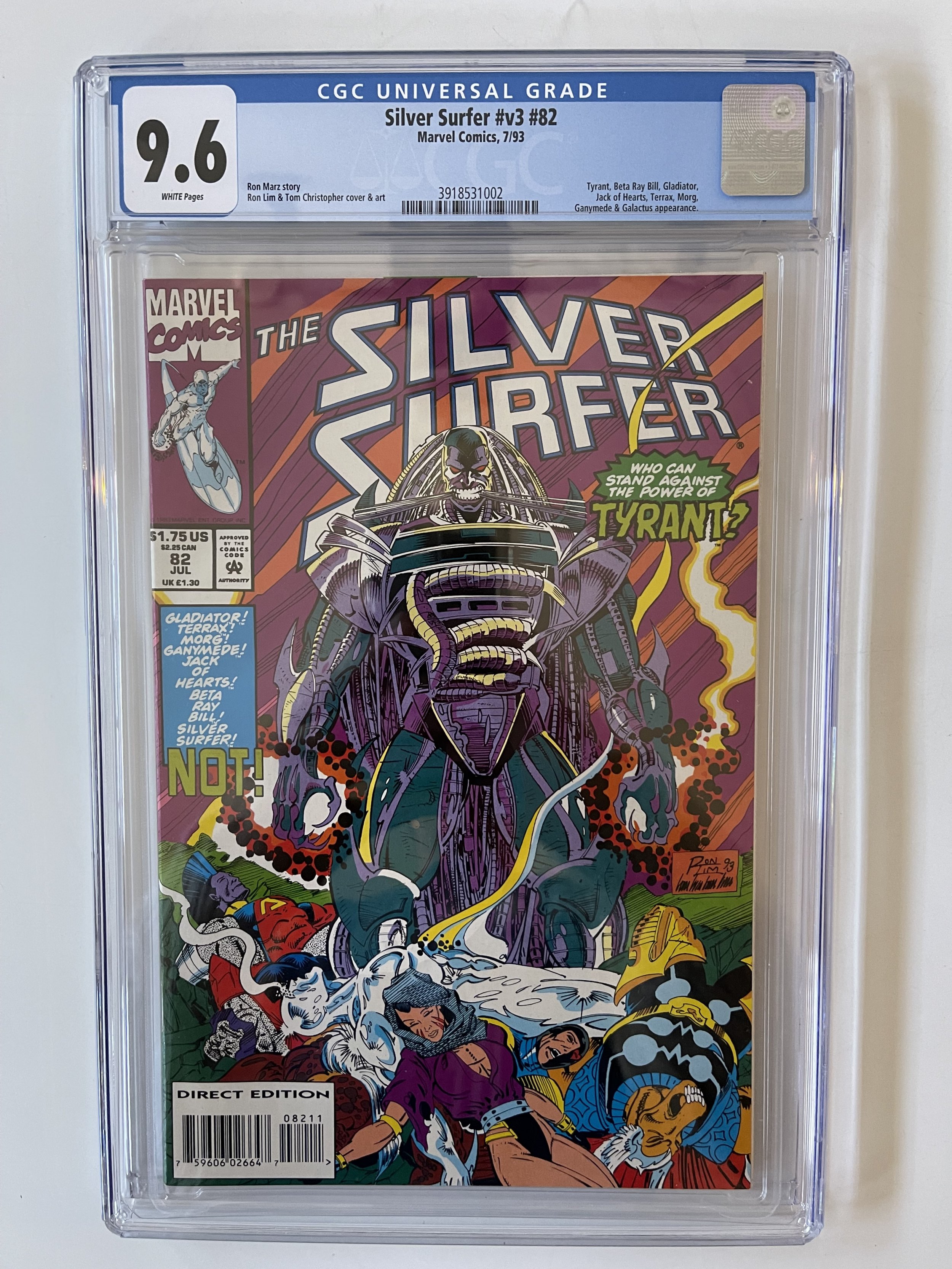 Silver Surfer #v3 #82 CGC 9.6 -1st Full Appearance of Tyrant,Galactus ...