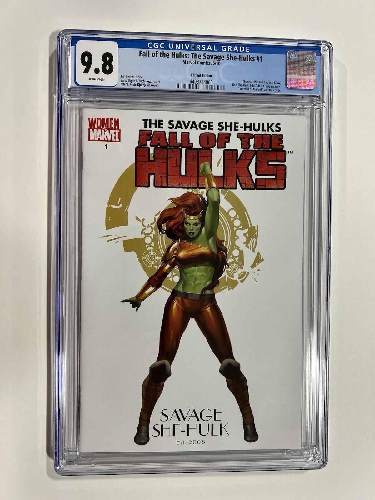 Fall Of The Hulks The Savage She-Hulks 1 2010 Marvel Variant CGC 9.8 ...