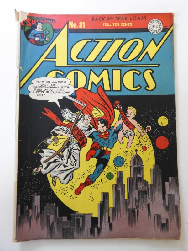 Action Comics #81 (1945) GD+ Condition! 1 1/2 in tear bc | Comic Books ...