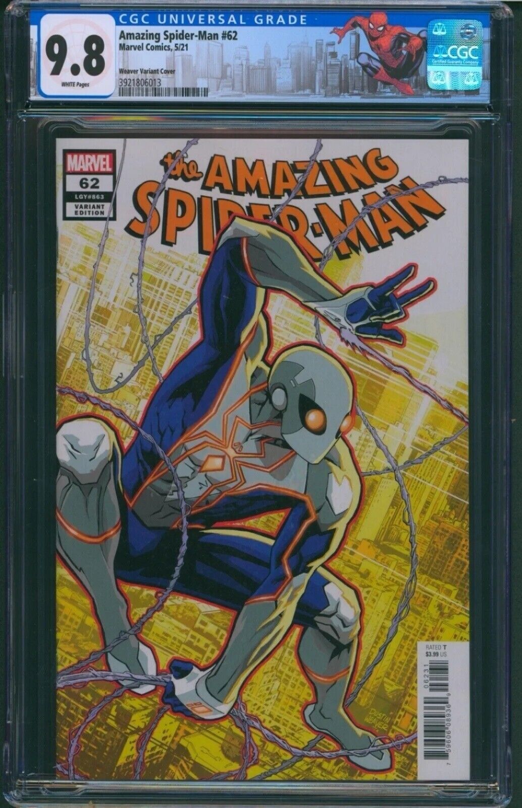 AMAZING SPIDER-MAN #62 CGC 9.8 Marvel 2021 Custom Label Weaver New Suit ...