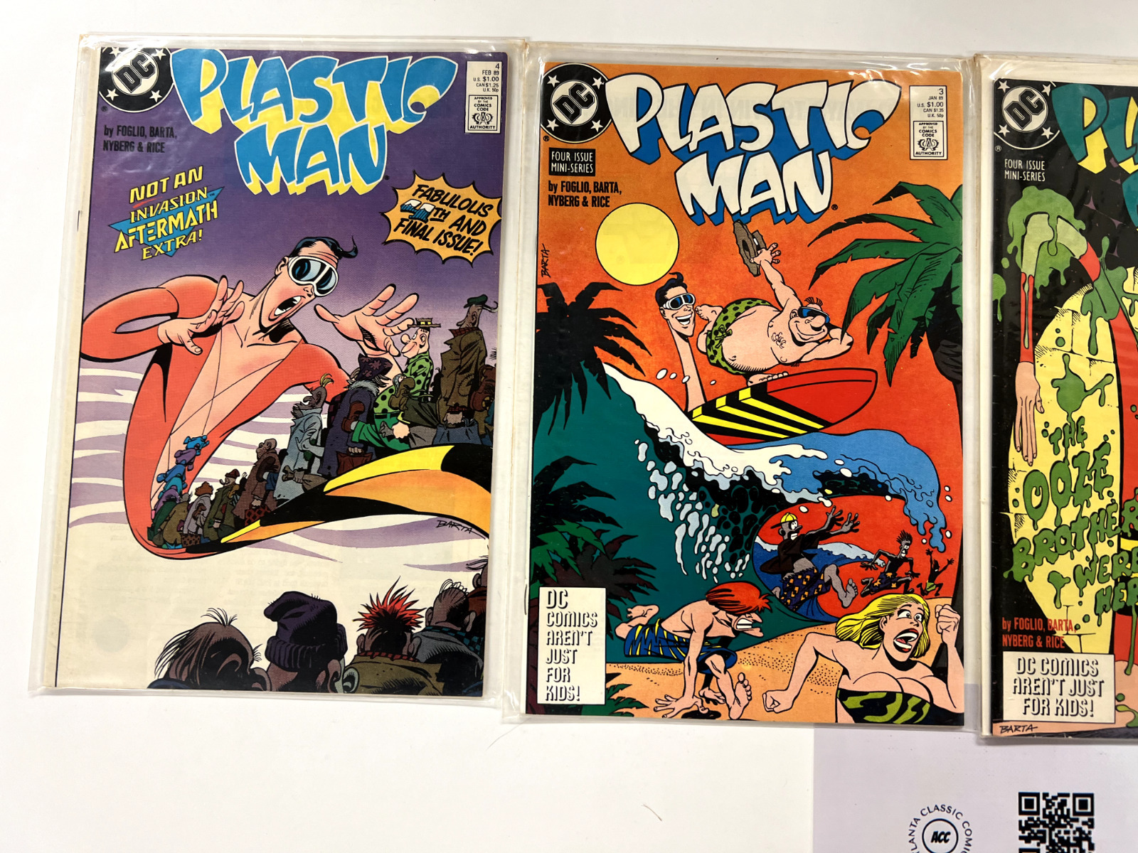 4 Plastic Man DC Comic Books # 1 2 3 4 Superman Batman Wonder Woman ...